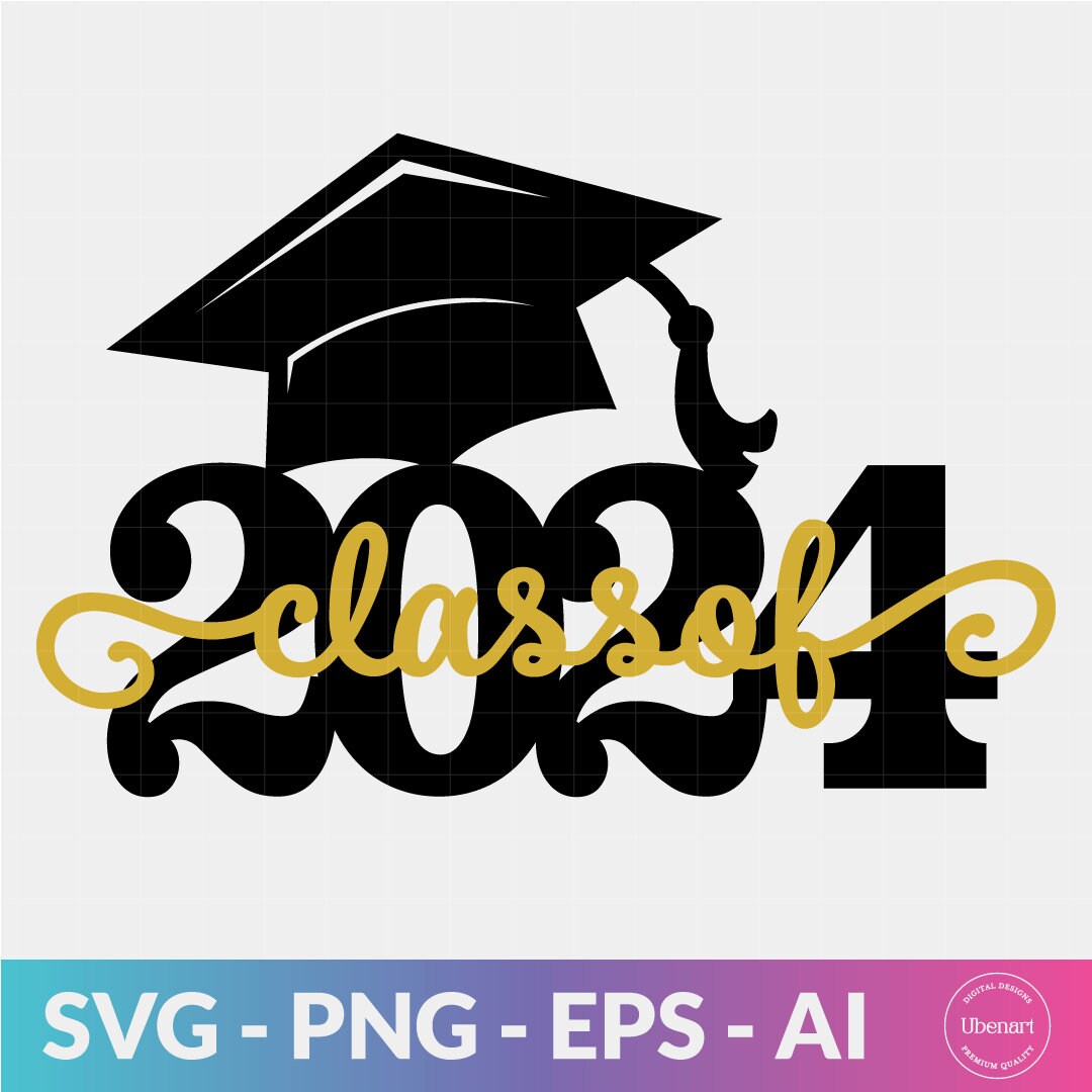 Class of 2024 Svg, Graduation Cake Topper Svg, Senior 2024 Svg for ...