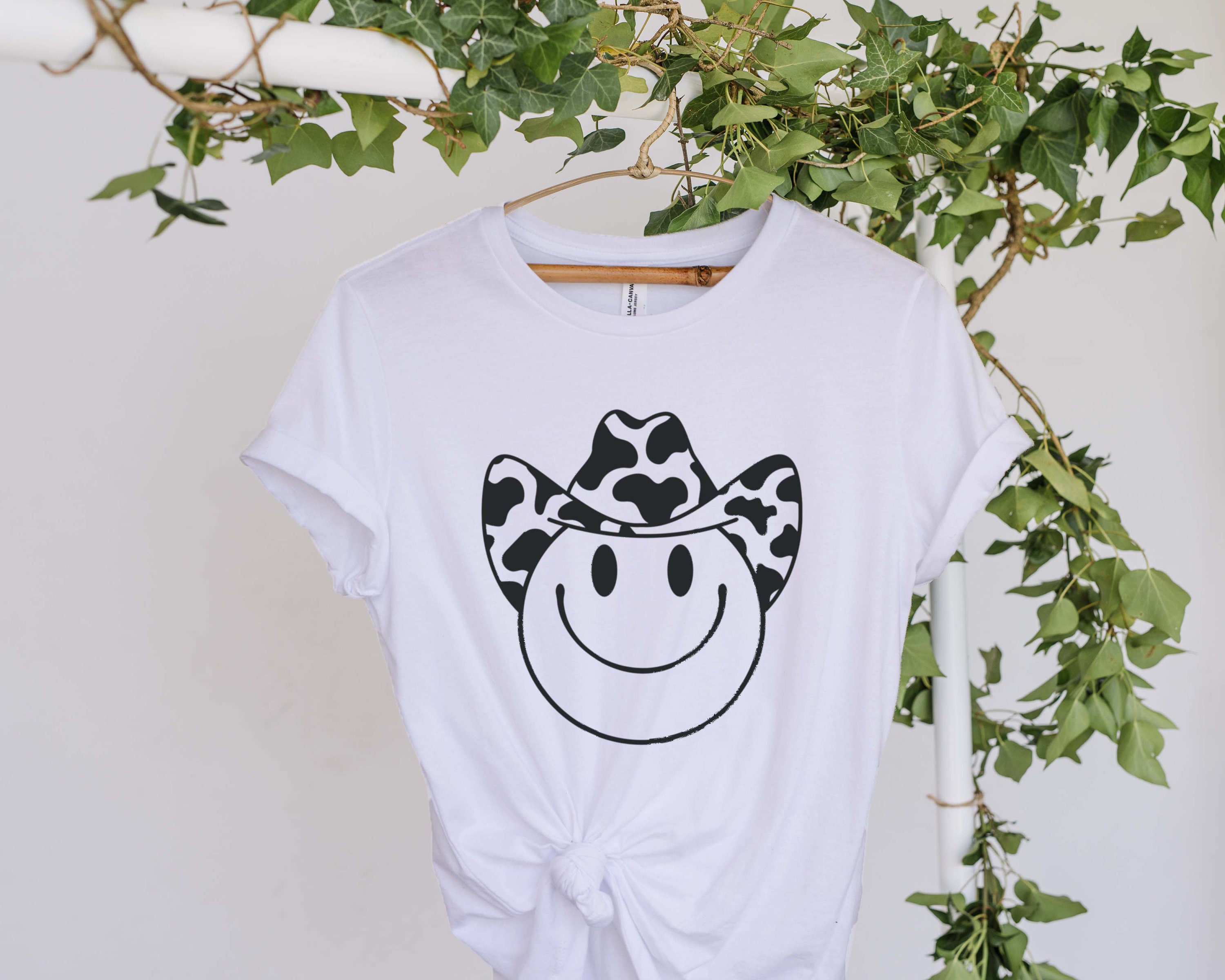 Cowboy Smiley SVG PNG Happy Face Svg Cowboy Svg Cowgirl - Etsy