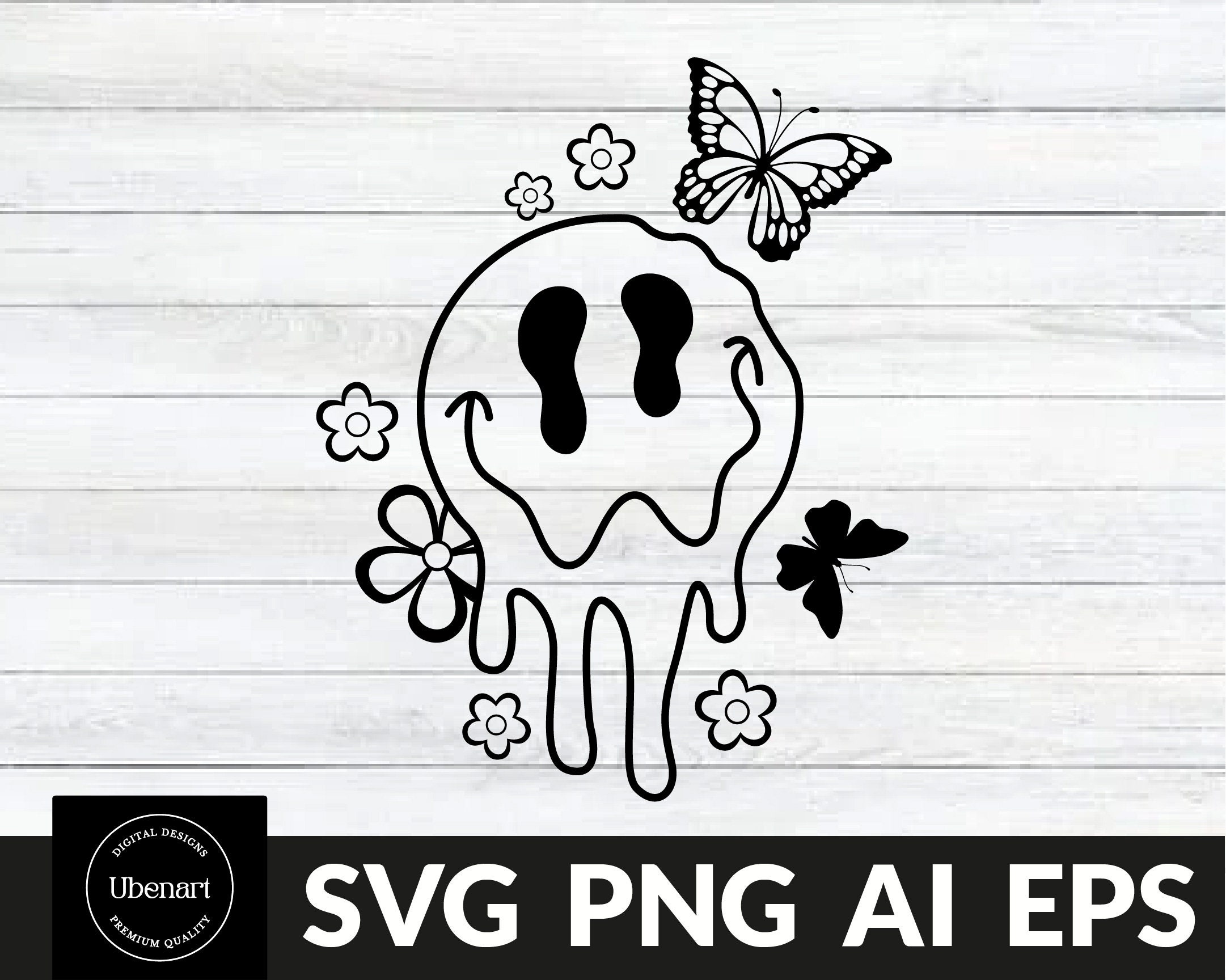 Drippy Smiley Svg Png, Smiley Face Svg Png, Melted Face Svg, Melting ...