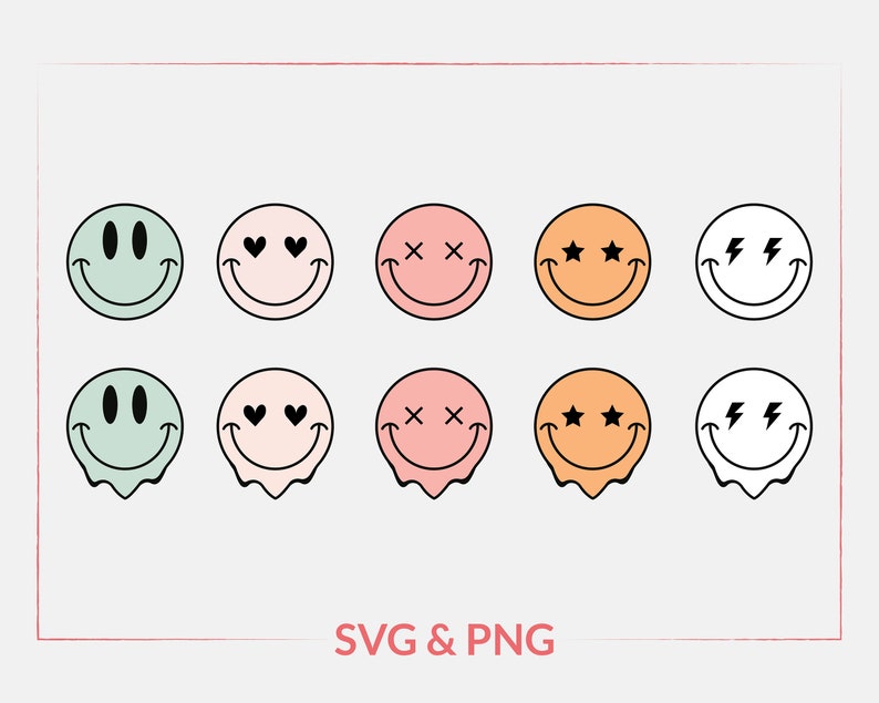 Smiley Face Svg Bundle, Smiley Face Svg, Happy Face Svg, Emoji Face Svg ...