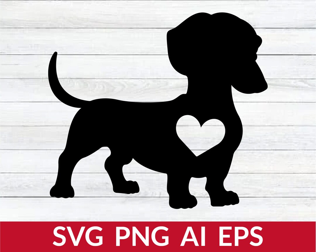 Daschund Svg, Dachshund Dog Svg, Wiener Dog Svg File, Daschund Heart ...