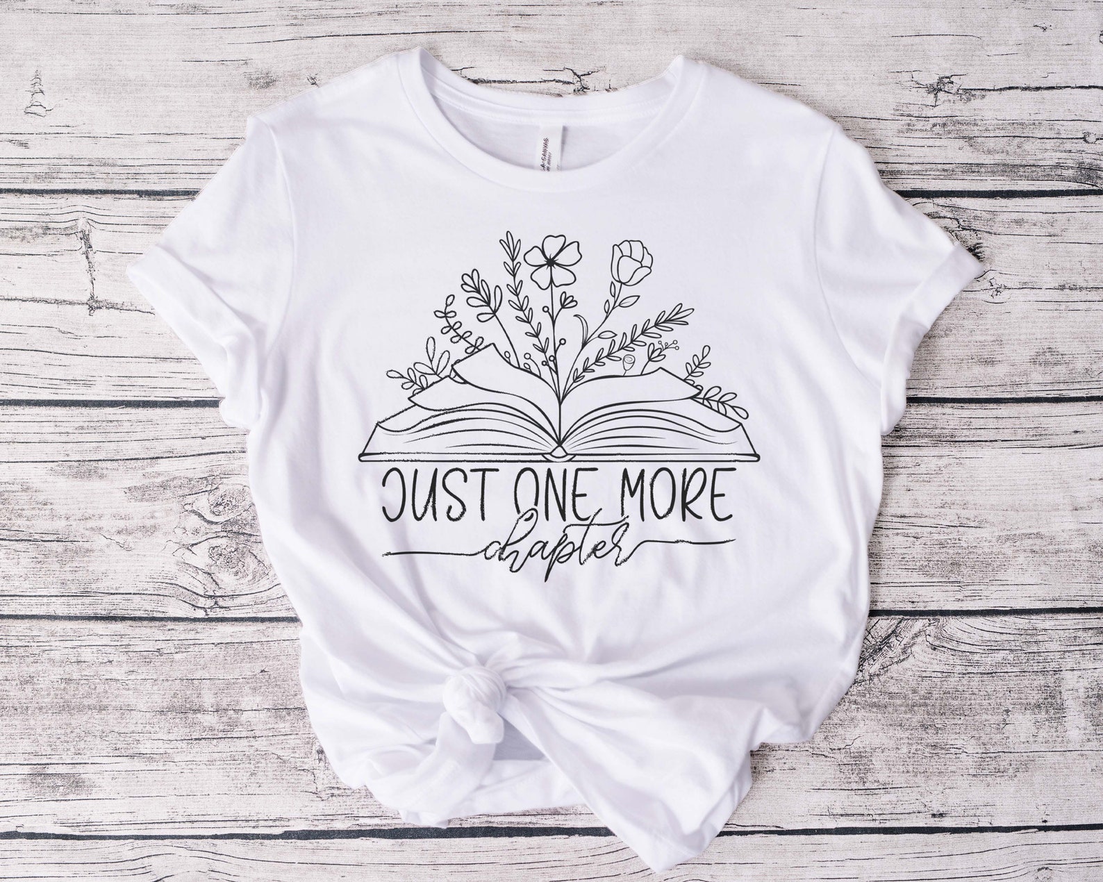 Just One More Chapter SVG Book With Flowers Svg Book Lover - Etsy