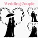 Wedding Couple Svg, Wedding Heart, Lovers Svg, Bride and Groom Svg ...