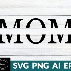 Mom Monogram Svg, Mom Split Name Frame Svg, Mom Name Svg, Last Name Svg ...