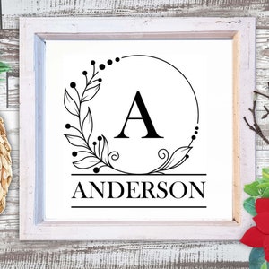 Monogram Letters Svg, Fancy Alphabets Svg, Split Name Frame Svg ...