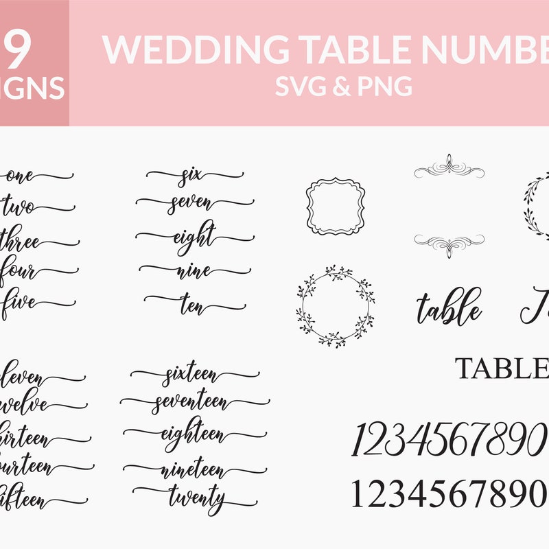 Table Numbers Svg - Etsy