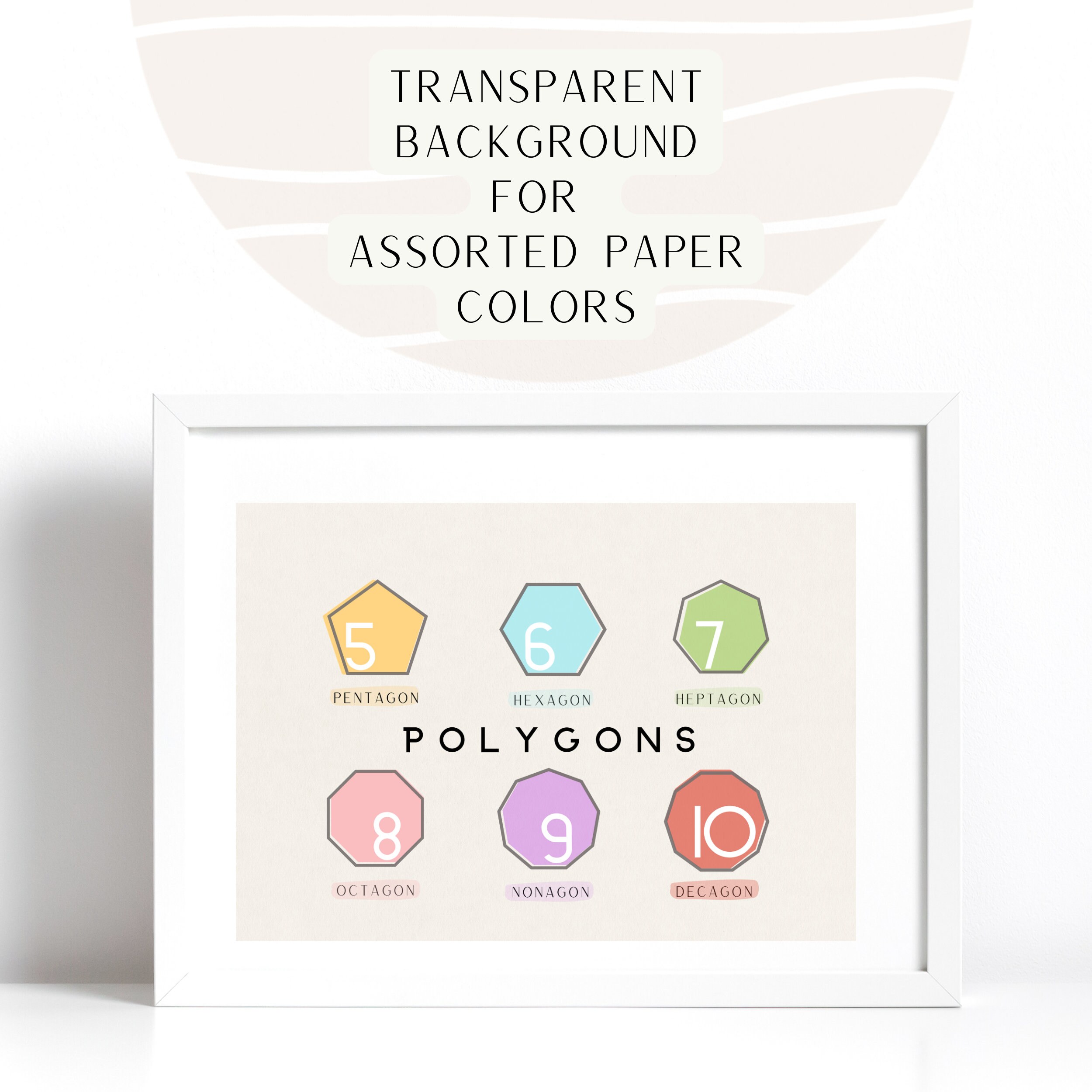 Polygons Polygon Sign Polygon Shapes Reference Sheet - Etsy