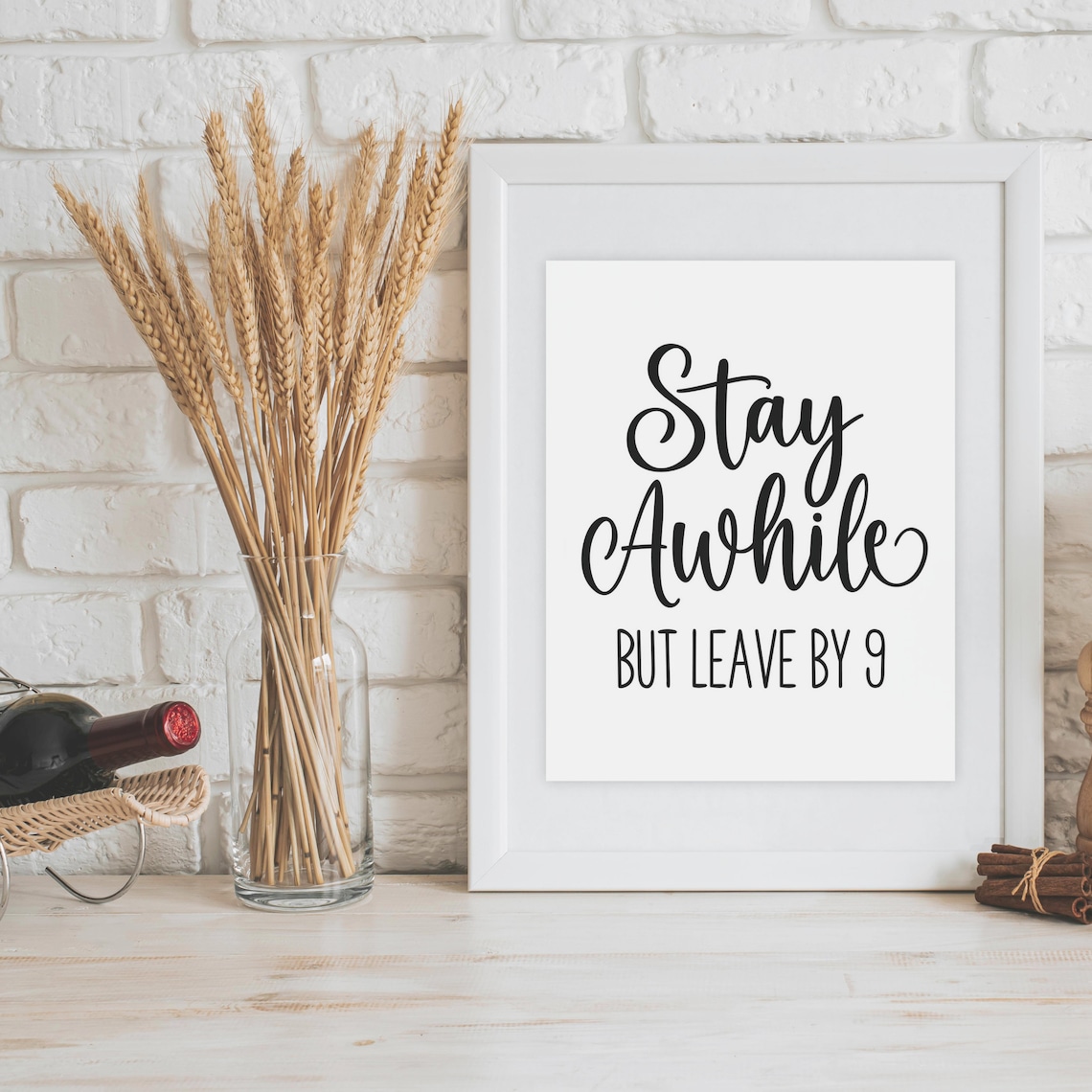 Stay Awhile | Printable Sign | Instant Digital Download | Farmhouse ...