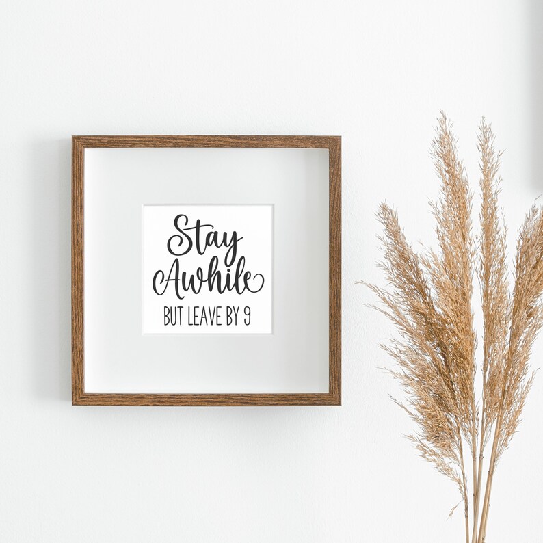 Stay Awhile | Printable Sign | Instant Digital Download | Farmhouse ...