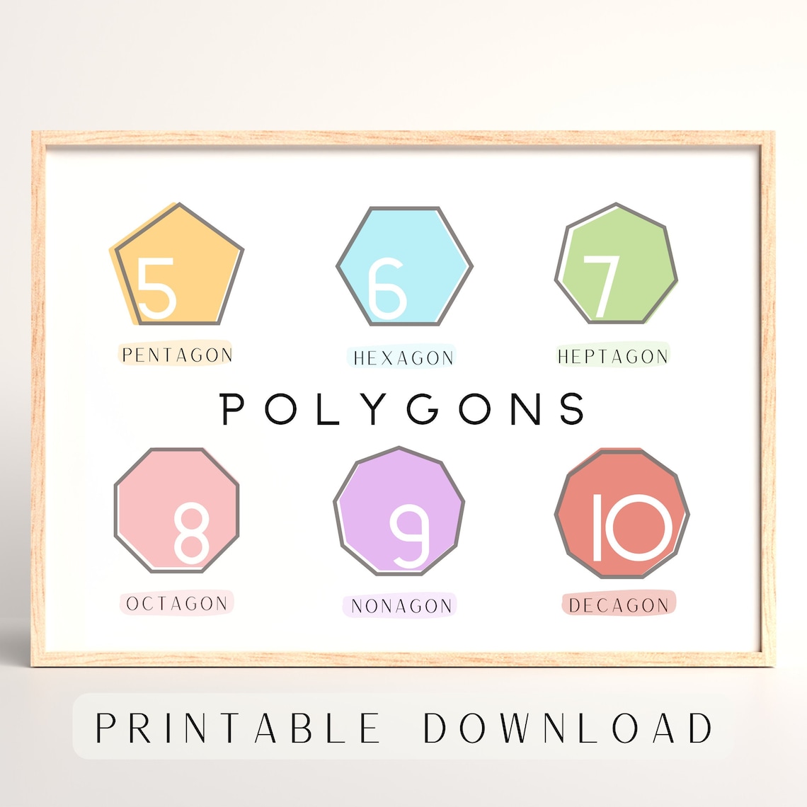 Polygons School Reference Sheet Polygon Shapes - Etsy
