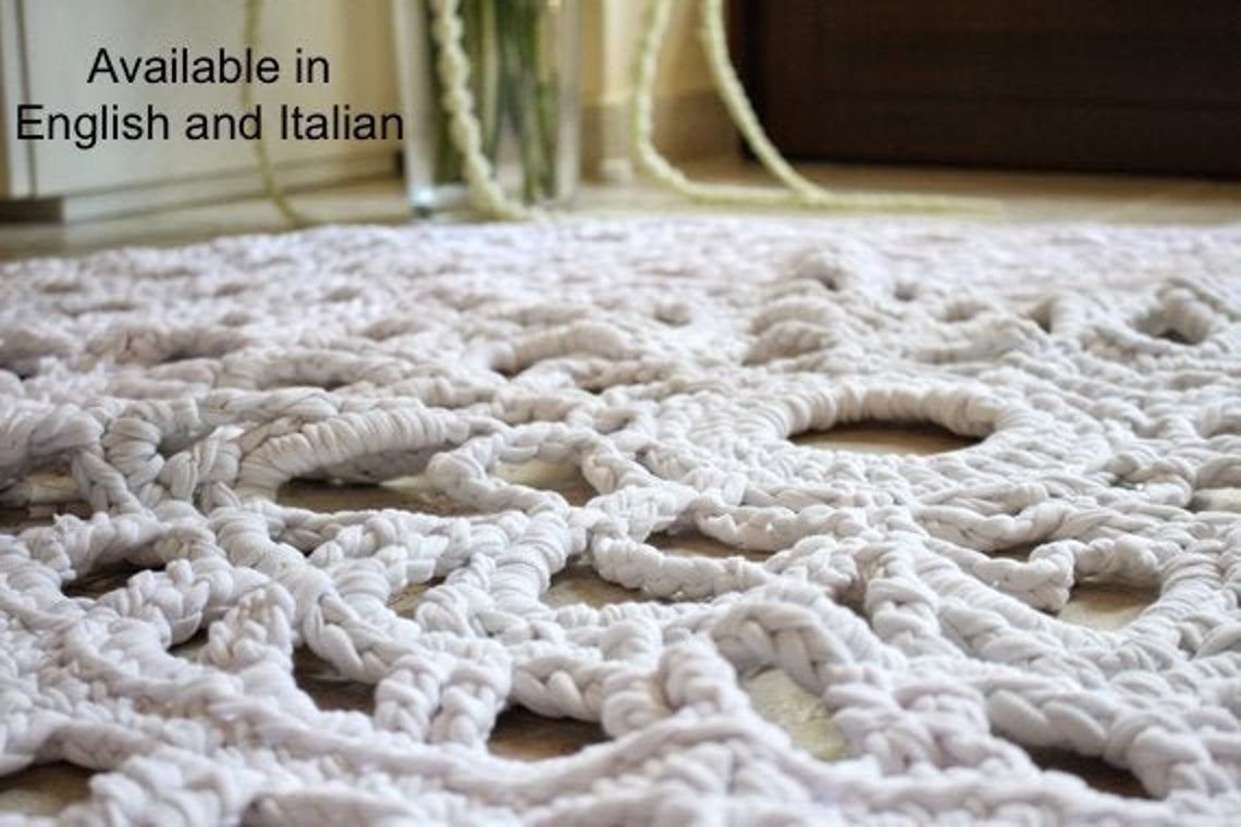 Crochet Area Rug Crochet Round Rug Pattern Crochet Circle - Etsy