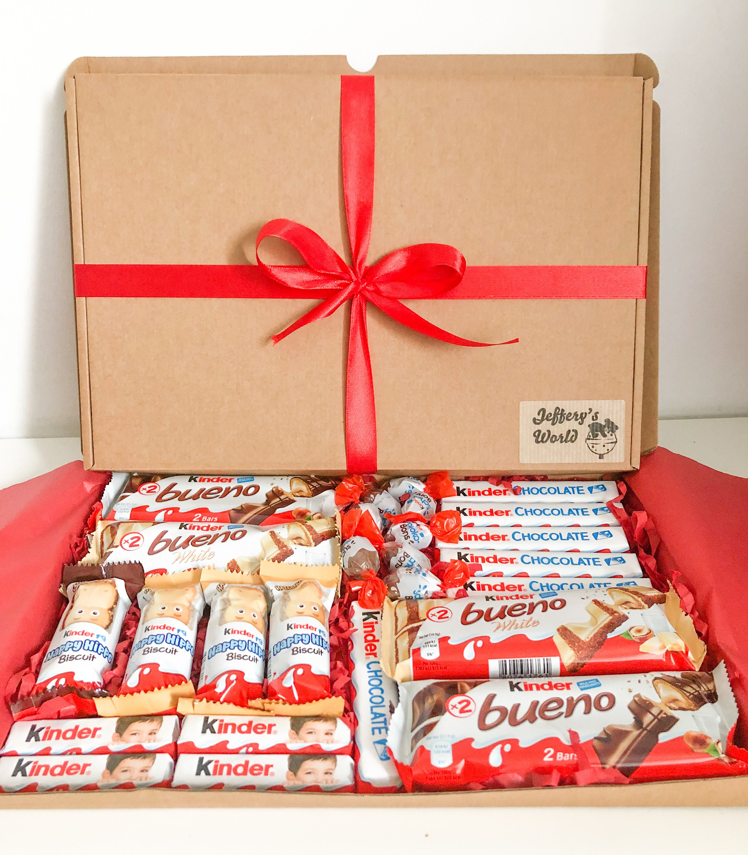 Gift Kinder Bueno Personalised Chocolate Sweet Hamper Box | Etsy