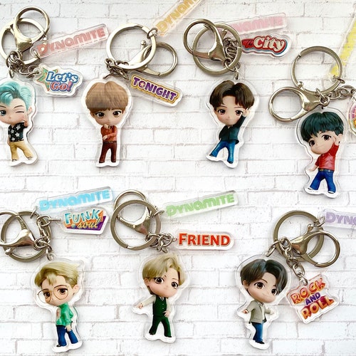 BTS Tinytan dynamite Keychain - Etsy