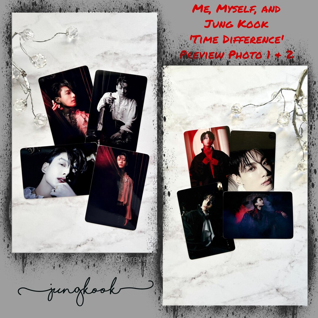 BTS Me, Myself, and Jung Kook 'time Difference' Photocard Set - 2 SETS ...