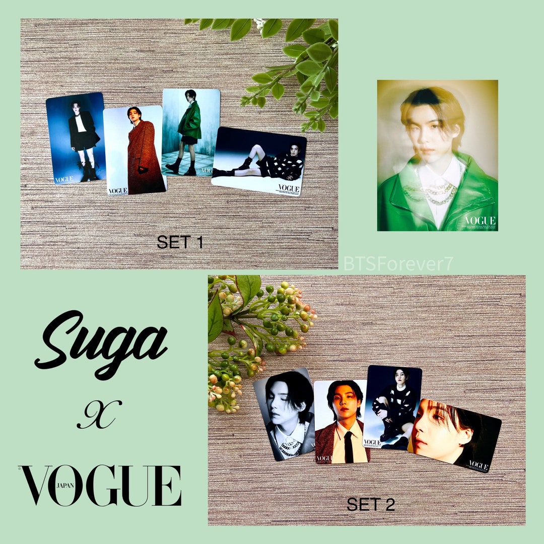 BTS Suga X Vogue Japan 2023 Photocard Set- 2 SETS - Etsy