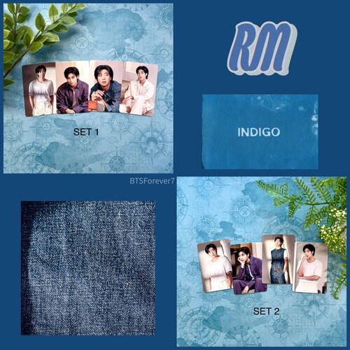 Indigo by RM Handmade Photocard Sets - Etsy