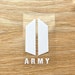 BTS and ARMY Logo Shield Vinyl Decal Sticker for Car Window - Etsy UK