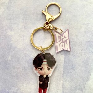 BTS Tinytan (MIC Drop) Keychain With Customized Pompom Option - Etsy
