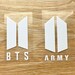BTS and ARMY Logo Shield Vinyl Decal Sticker for Car Window - Etsy UK