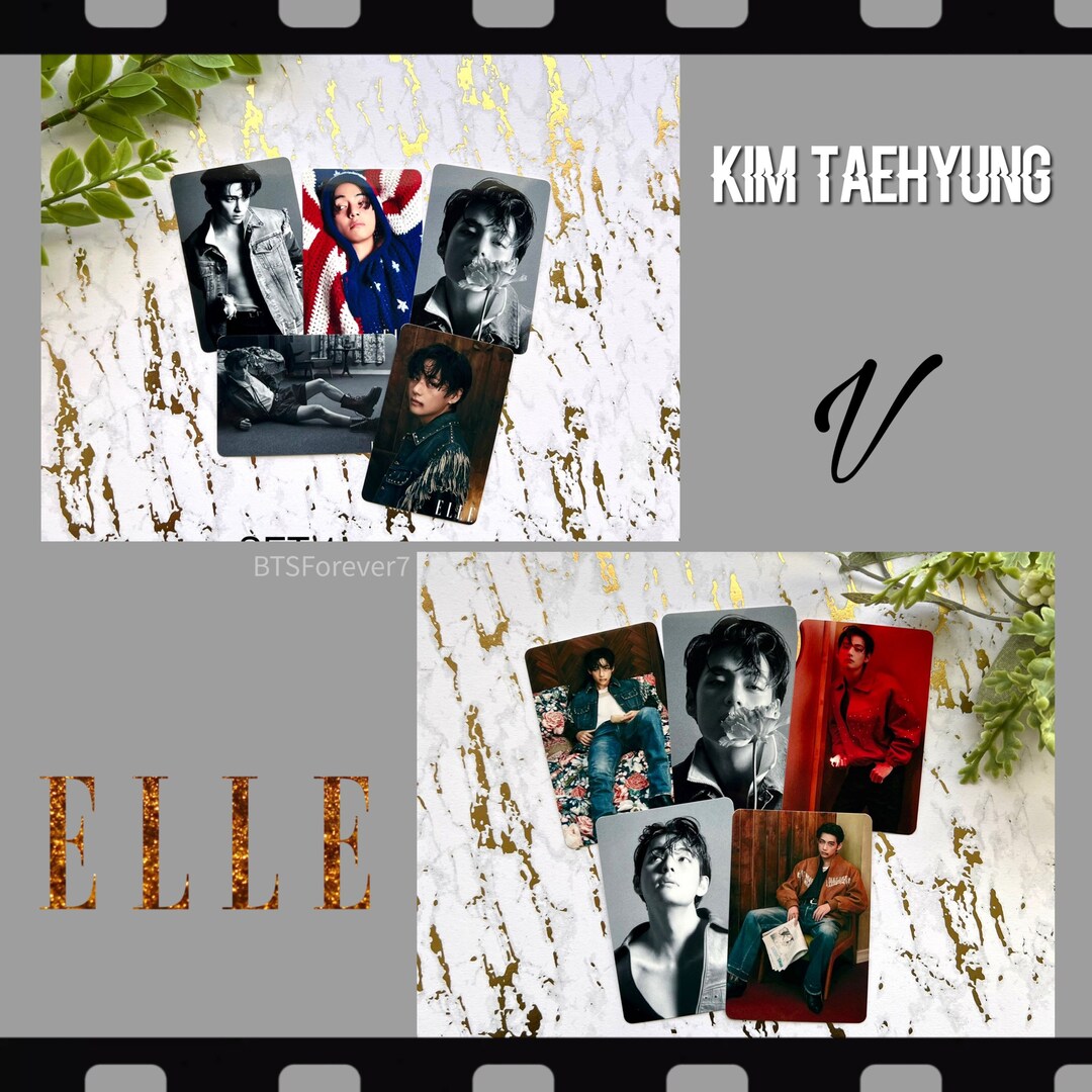 BTS V X ELLE Magazine Photocard Set Including V & Tan Cut- 6 SETS - Etsy