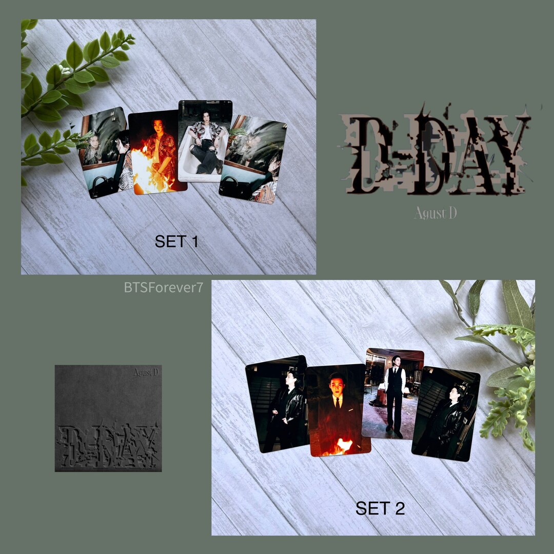BTS Agust D 'd-day' Concept Photo Photocard Set - 2 Sets - Etsy