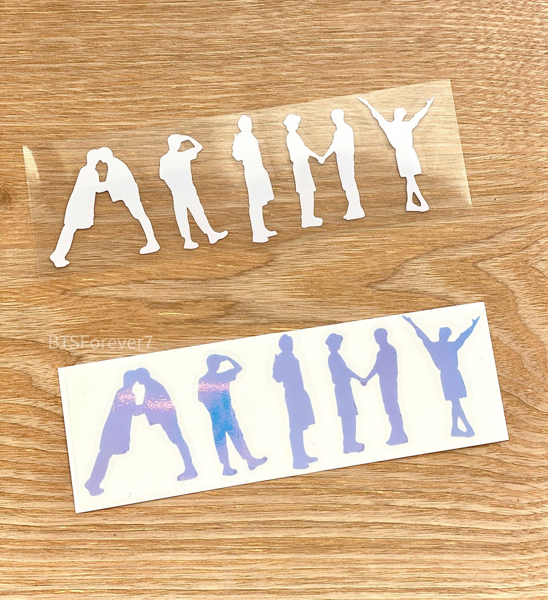 BTS and ARMY Silhouette Vinyl Decal Sticker for Car Window, Laptops ...