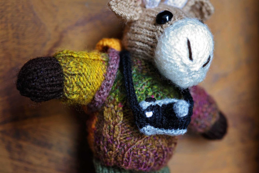 Knitted Ox With Clothes, Year of the Ox Gift, Amigurumi Cow, Animal in ...