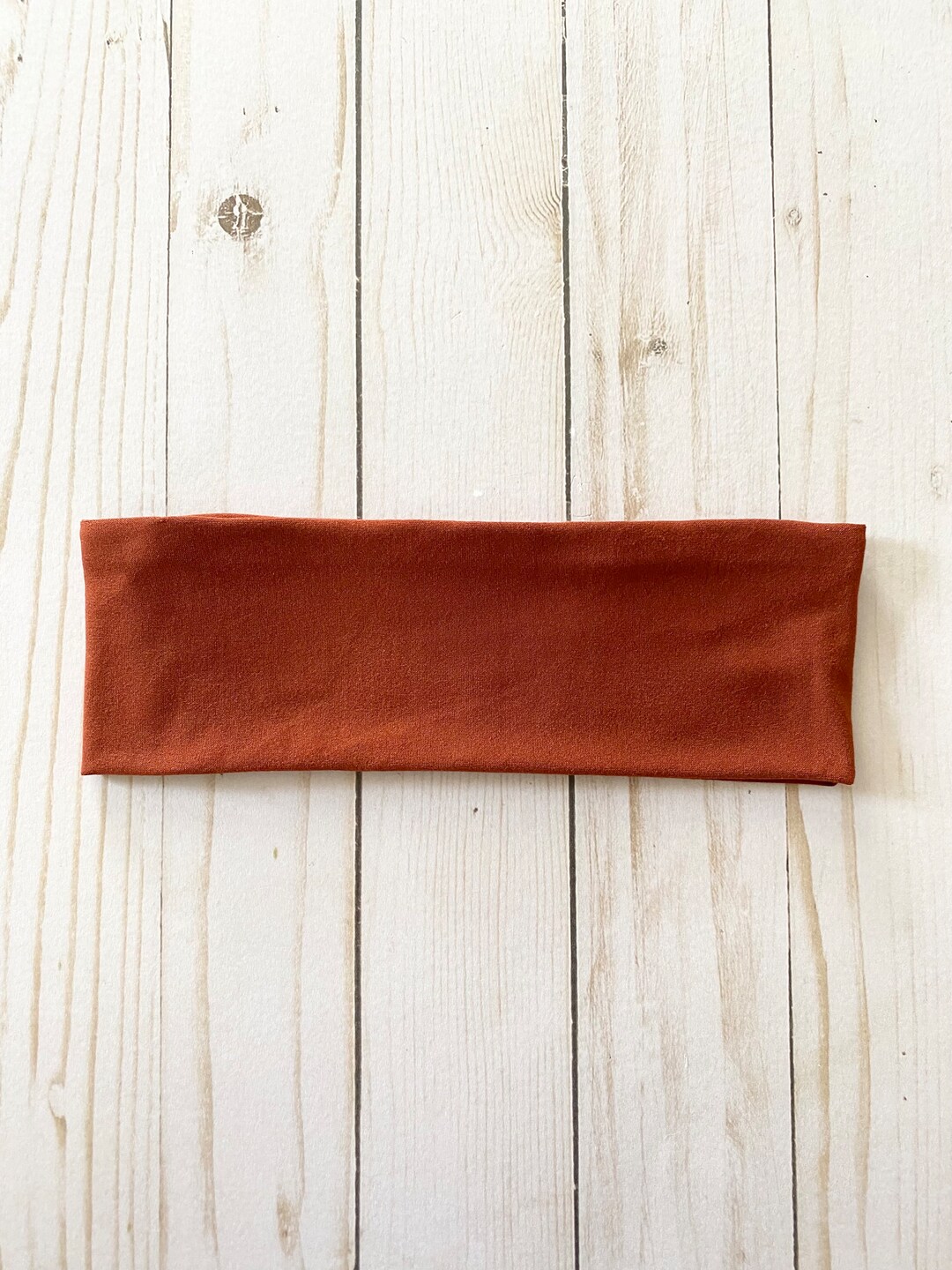 Headband Brick Red Stretchy Headband Basic Headband Flat Headband ...