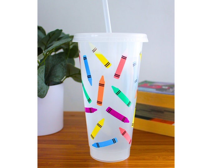 Teacher Personalized Gift - Color Changing Crayons Cold Cup - Daycare ...