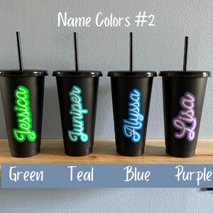 Neon Sign Cold Cup Personalized With Name - Etsy