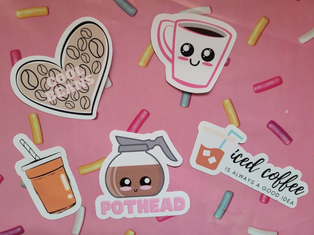 Cute Coffee Sticker Pack - Etsy
