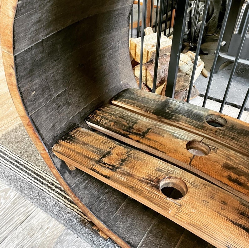 Whisky Barrel Log and Kindling Store | Etsy