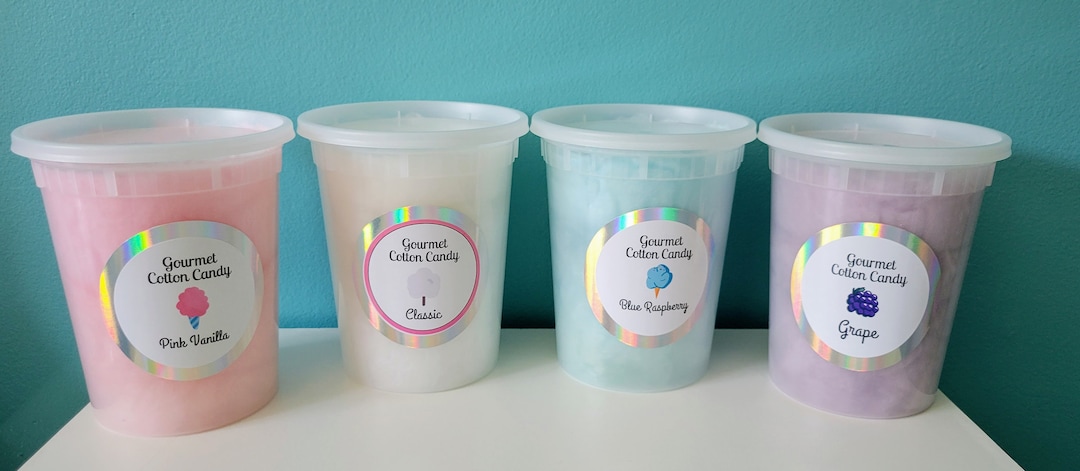 Gourmet Cotton Candy 4 32 Oz. Tubs 1.75 Oz. Net Wt of Your Favorite ...