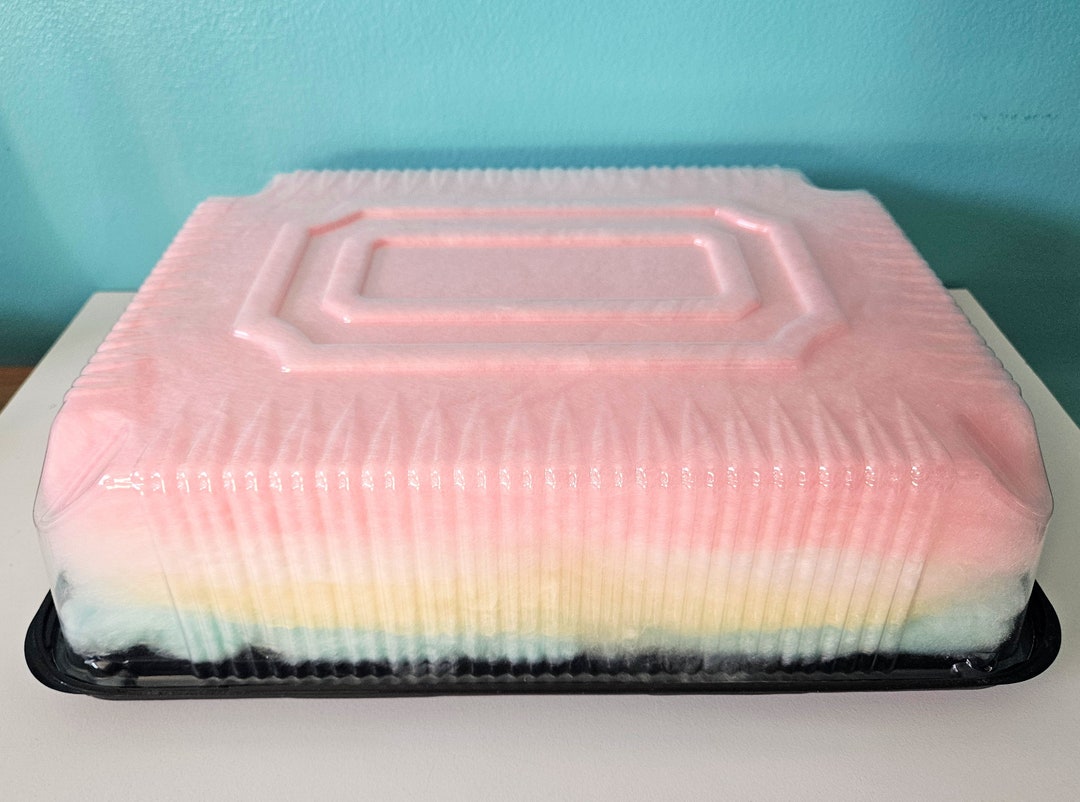 Graduation Cotton Candy Sheet Cake - Rainbow! 1/4 Sheet Serves 20, 1/2 ...