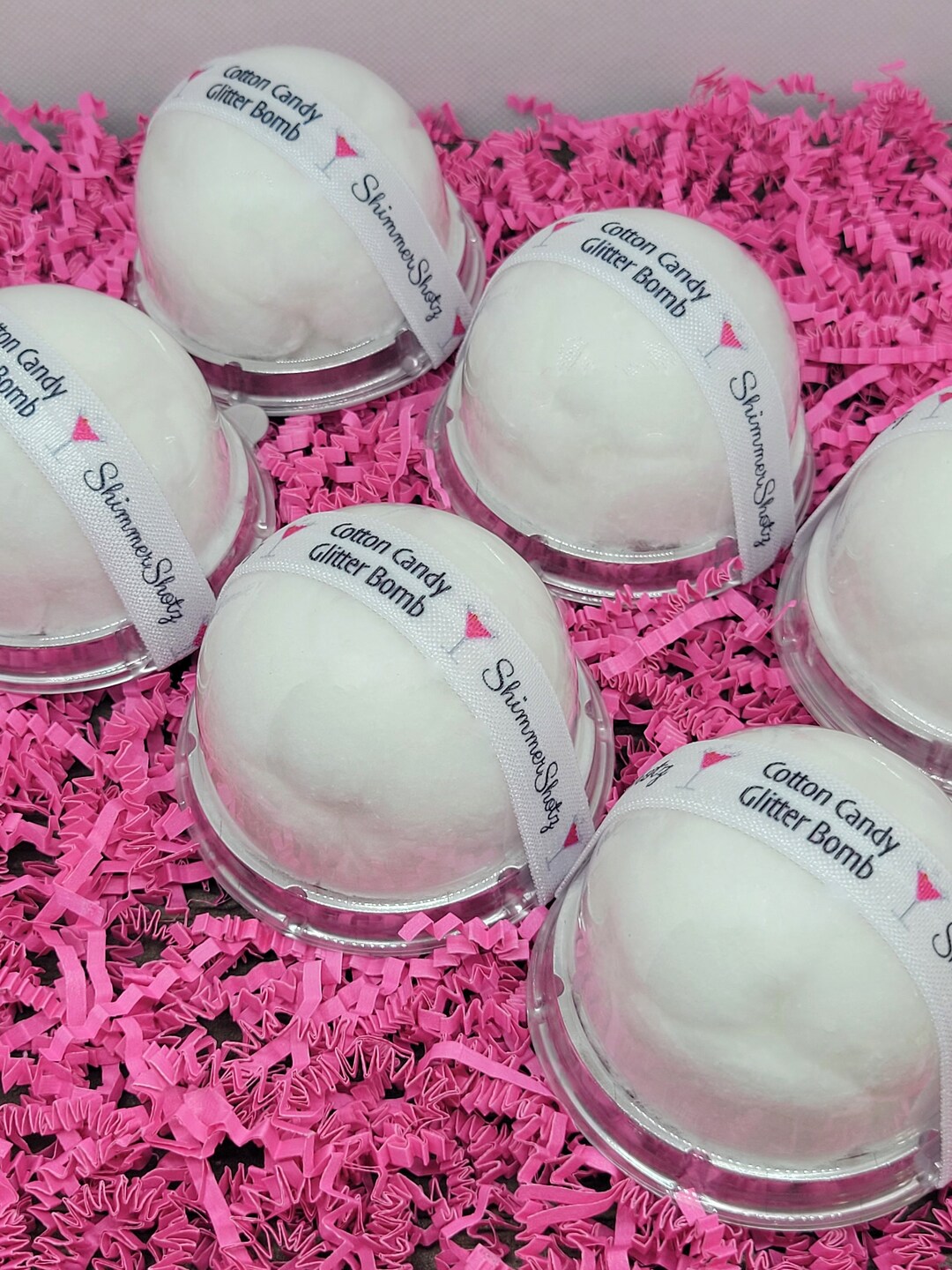 Booze Pack 6 Cotton Candy Edible Glitter Bombs Strawberry - Etsy