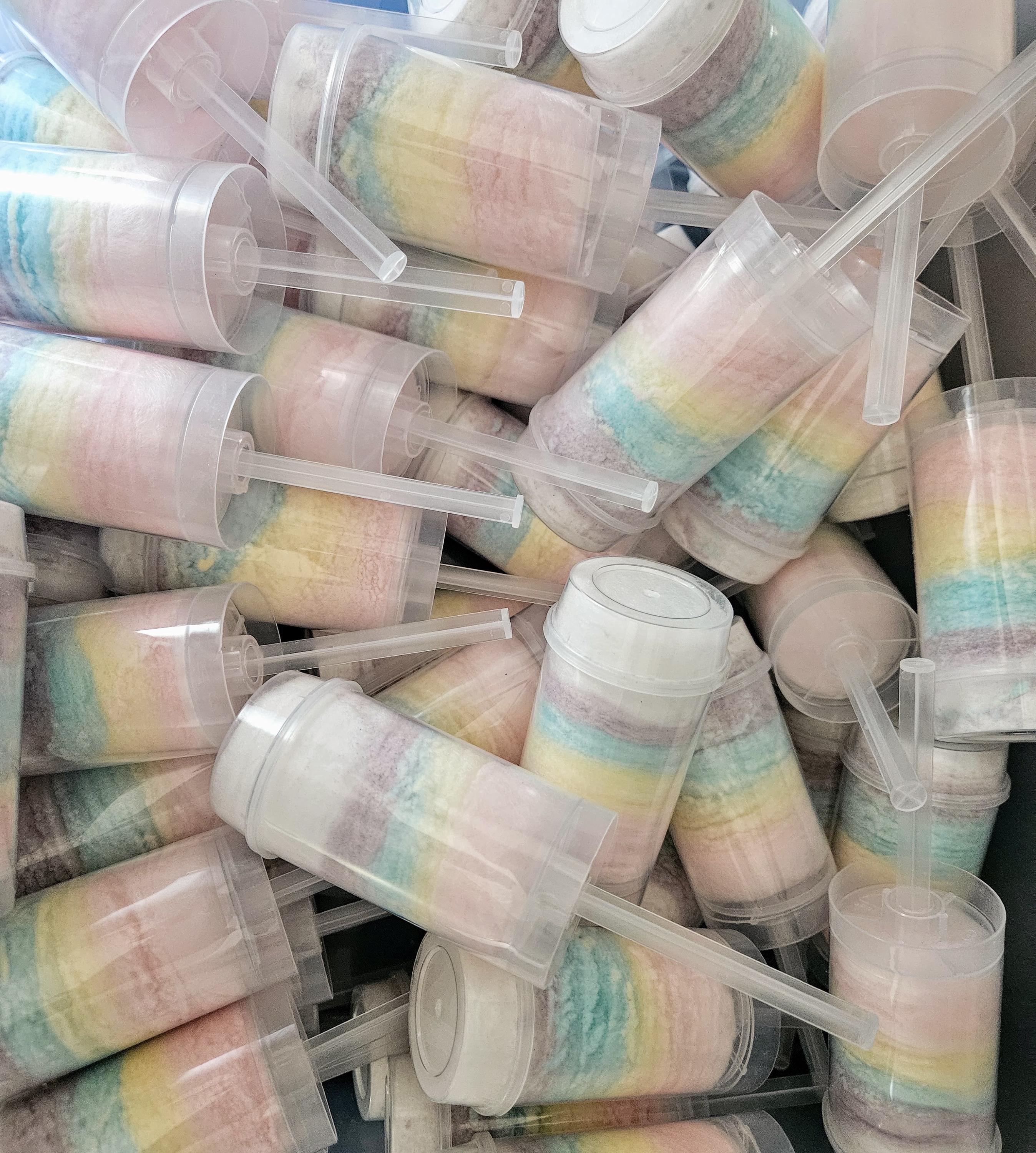 Rainbow Cotton Candy Push Pops: Gourmet Party Favors - Etsy