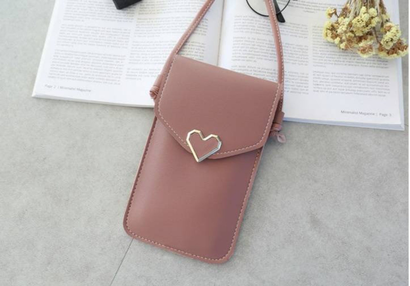 Personalized Small Phone Purse Leather Phone Bag Touch - Etsy