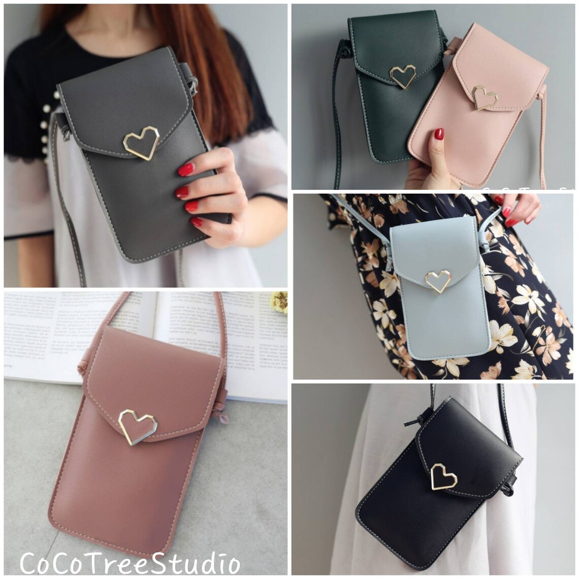 Personalized Small Phone Purse Leather Phone Bag Touch - Etsy