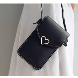 Personalized Small Phone Purse, Leather Phone Bag, Touch Screen Leather ...