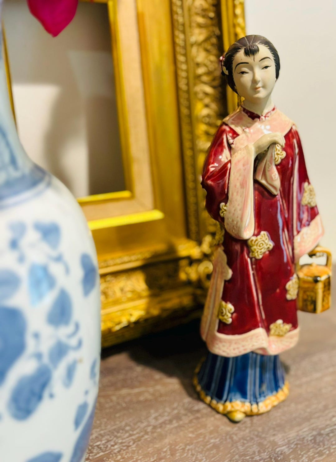 Chinese Girl Figurine | Japanese Geisha Statue | Asian Sculpture Decor ...