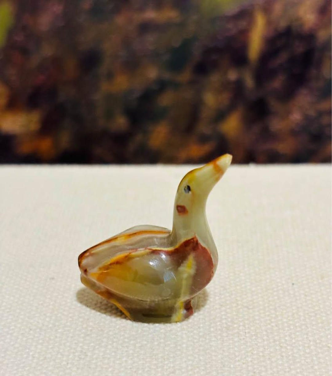 Set of 6 Carved Onyx Animal Figurines | Bird Sculptures | Marble Decor ...