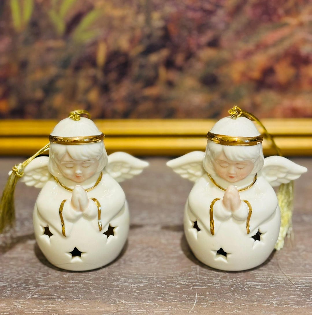 Lenox Lighted Angel Ornaments / Glow Angel Ornaments / Color ...