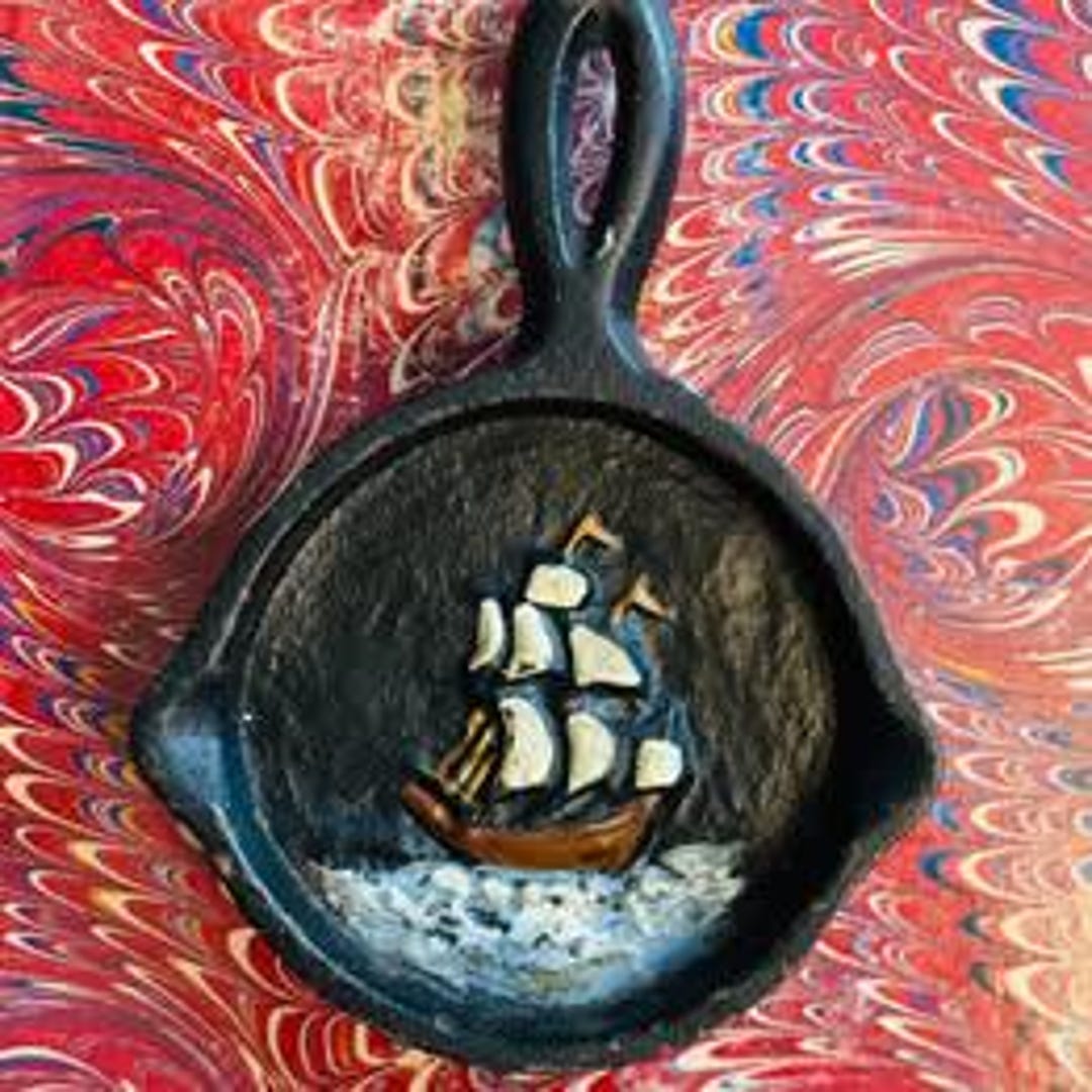 Cast Iron Ship Skillet| Nautical Decor | Modern Coastal | Wall Decor - Etsy