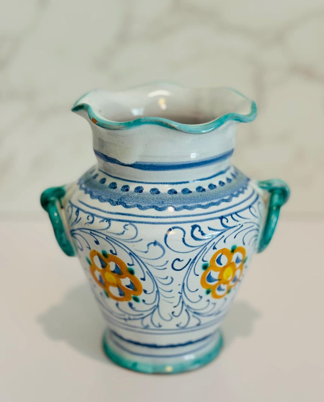Deruta Pottery Vase Made in Italy - Etsy