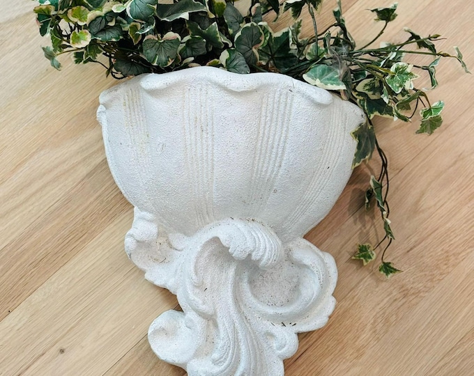 Plaster White Planter| Garden Decor | Neutral Boho Plant Pot | Wall ...