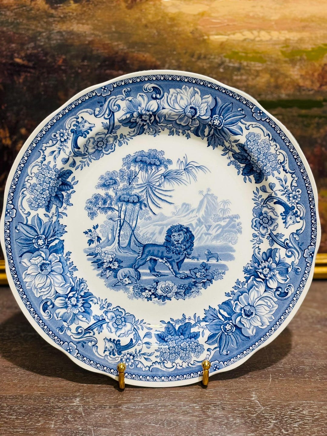 Spode Aesops Fable Plate | Vintage Porcelain Plates | Antique-style ...