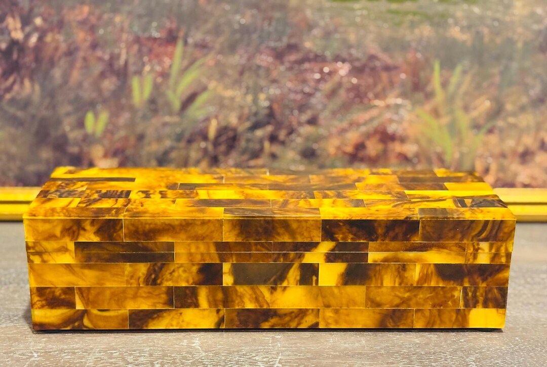 Amber Resin (faux Tortoise Shell) Boxes Made in India | Antique| Wooden ...