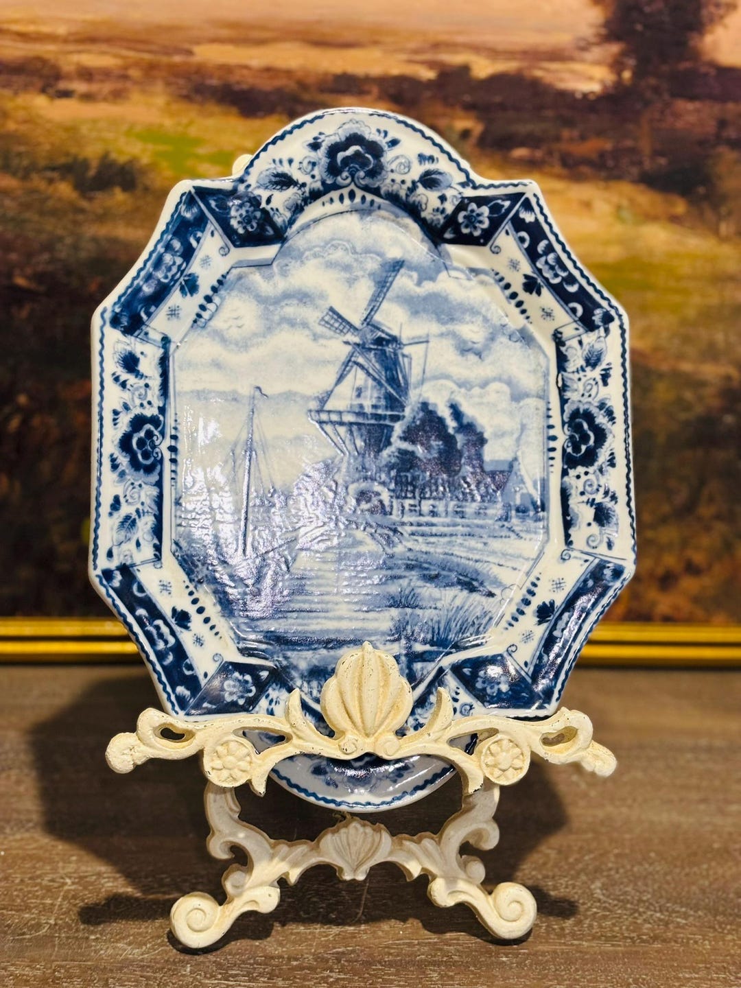 Heavy Blue and White Delft Wall Plate | Fine China Dishes | Hand ...