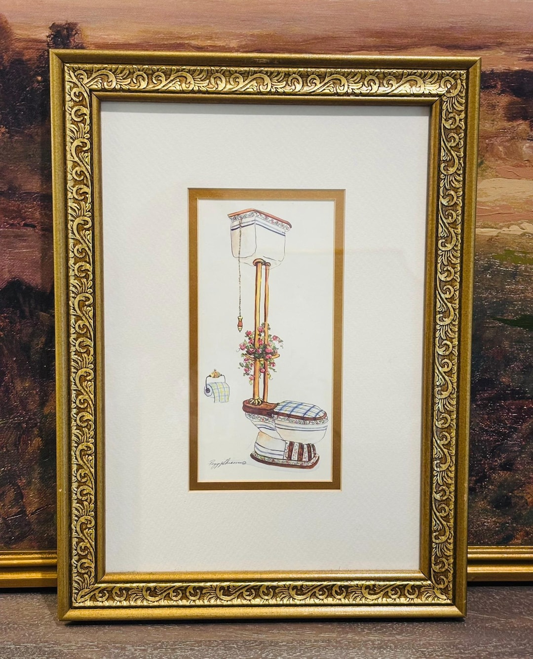 Set of 3 Bathroom Peggy Abrams Prints| Timeless Framed Vintage Art ...