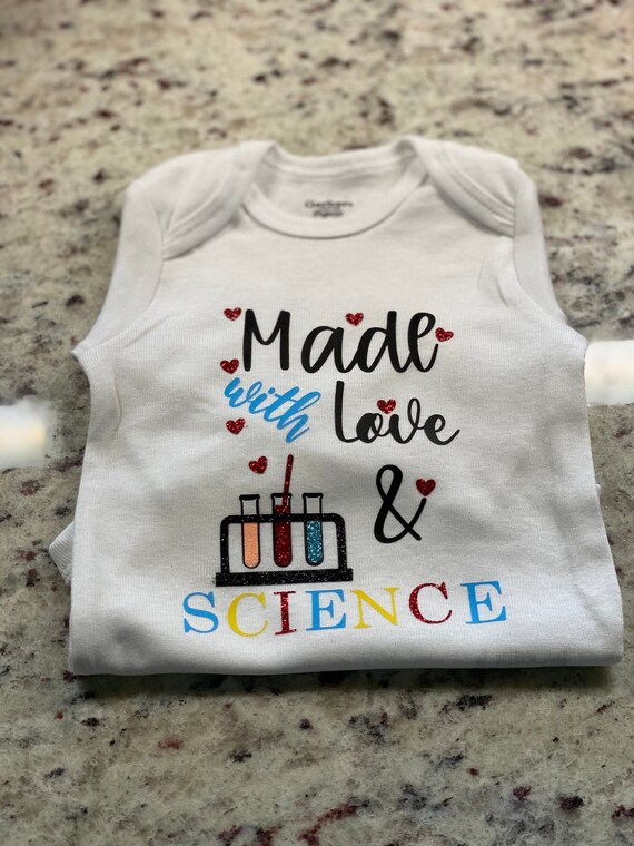 Made With Love and Science Onesie SVG/ PNG/ JPEG | Etsy
